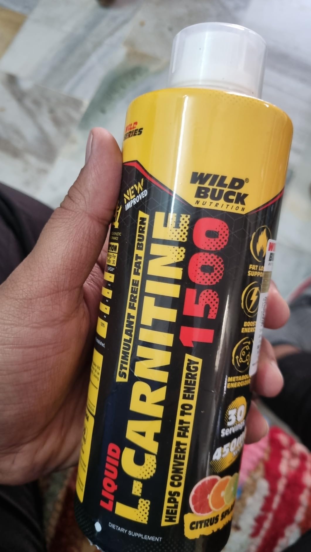 WILD BUCK L-Carnitine Liquid 1500 mg - Pump Matrix Workout Drink for ...