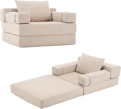 Amazon.com: Joysoul Folding Sofa Bed with Pillow High-Density Foam, Multi-Function Convertible ...