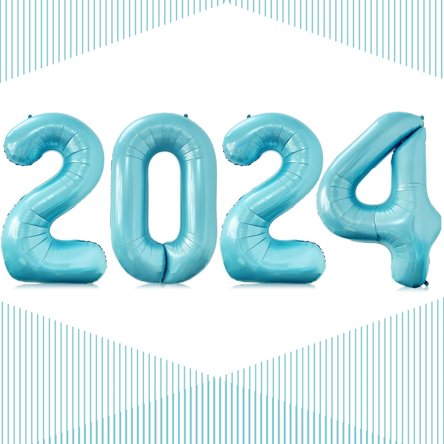 Amazon.com: Gaint 40 Inch Light Blue 2024 Number Balloons 2024 Baby ...