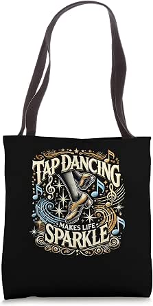 Amazon.com: Tapping Tap Dance Foot Stomping Tapper Tap Dancing Tote Bag ...