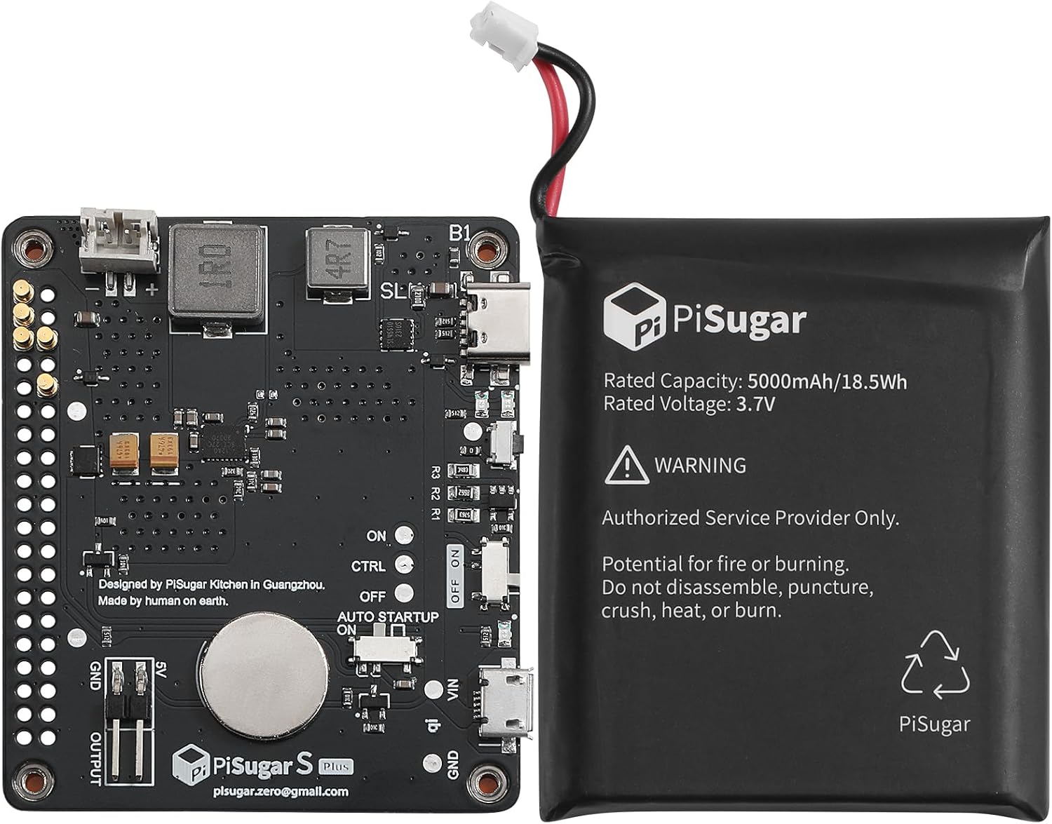 PiSugar 3 Plus - Plataforma de módulo de alimentación de batería de ...