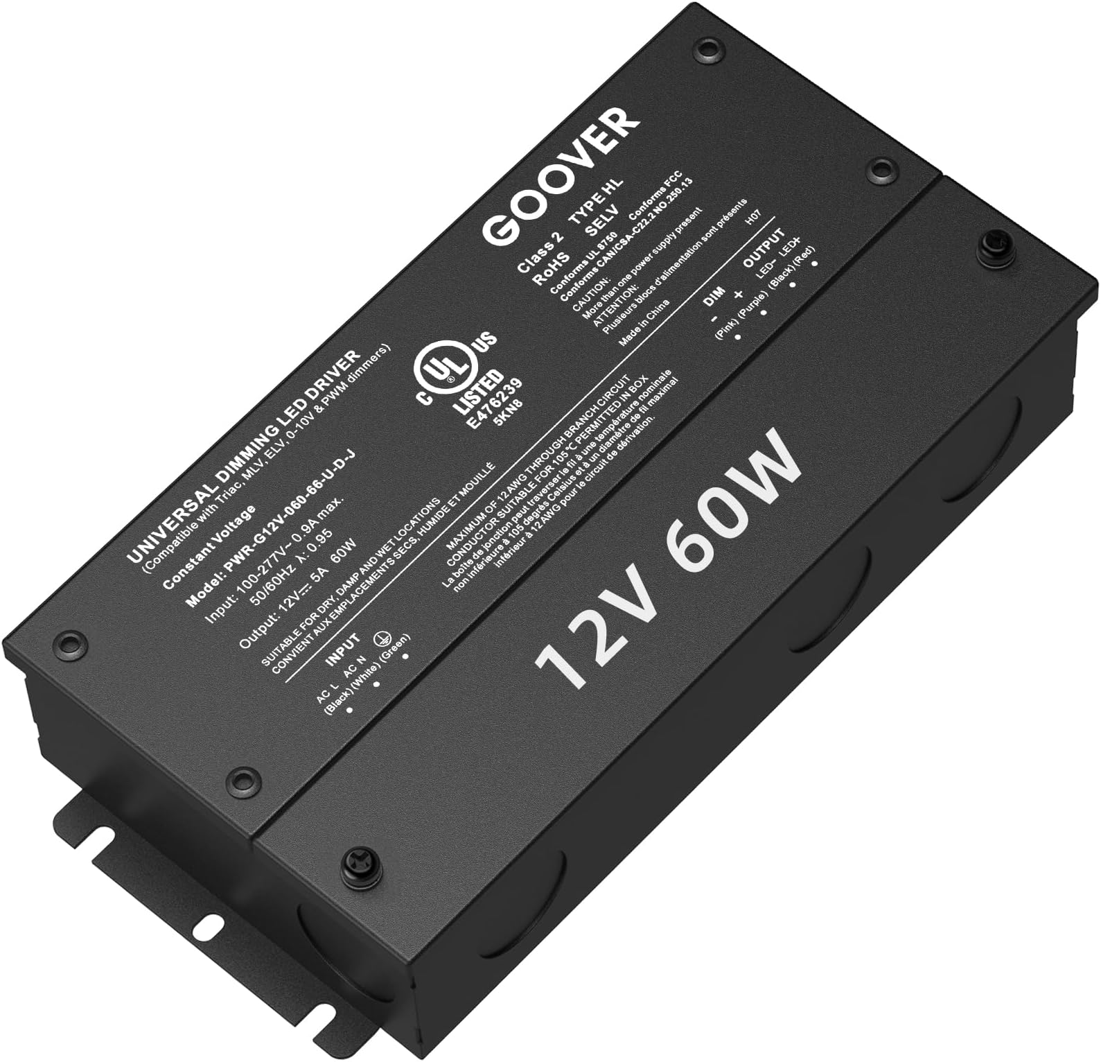12V Magnitude Magnetic Dimmable LED Driver Transformer Hardwired Under ...
