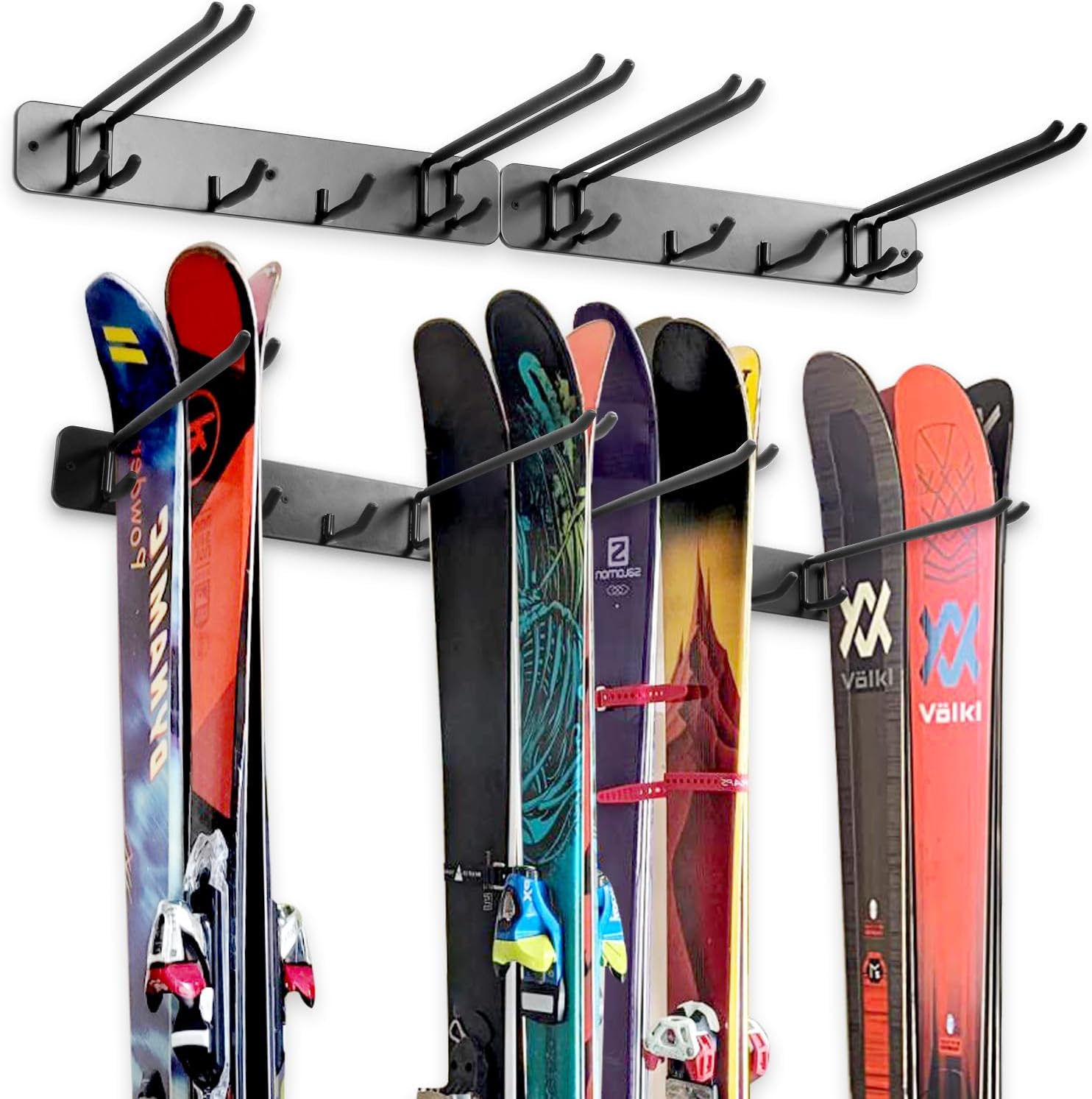 Amazon.com: StoreYourBoard Ski Storage Rack, Indoor Wall Mount Garage ...