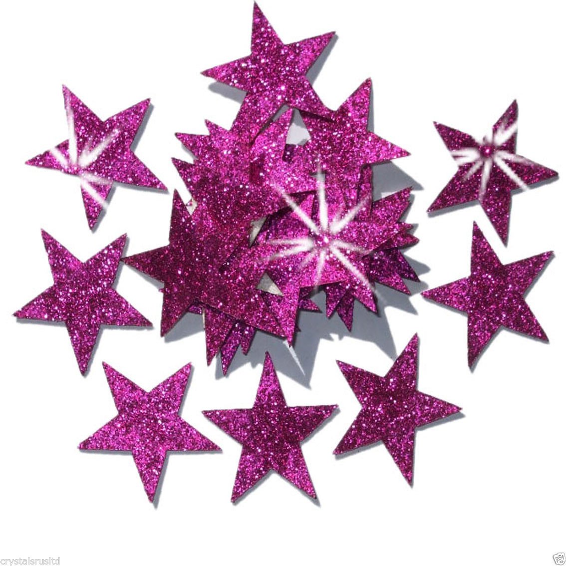 Sparkling Fuschia Pink Glitter Star