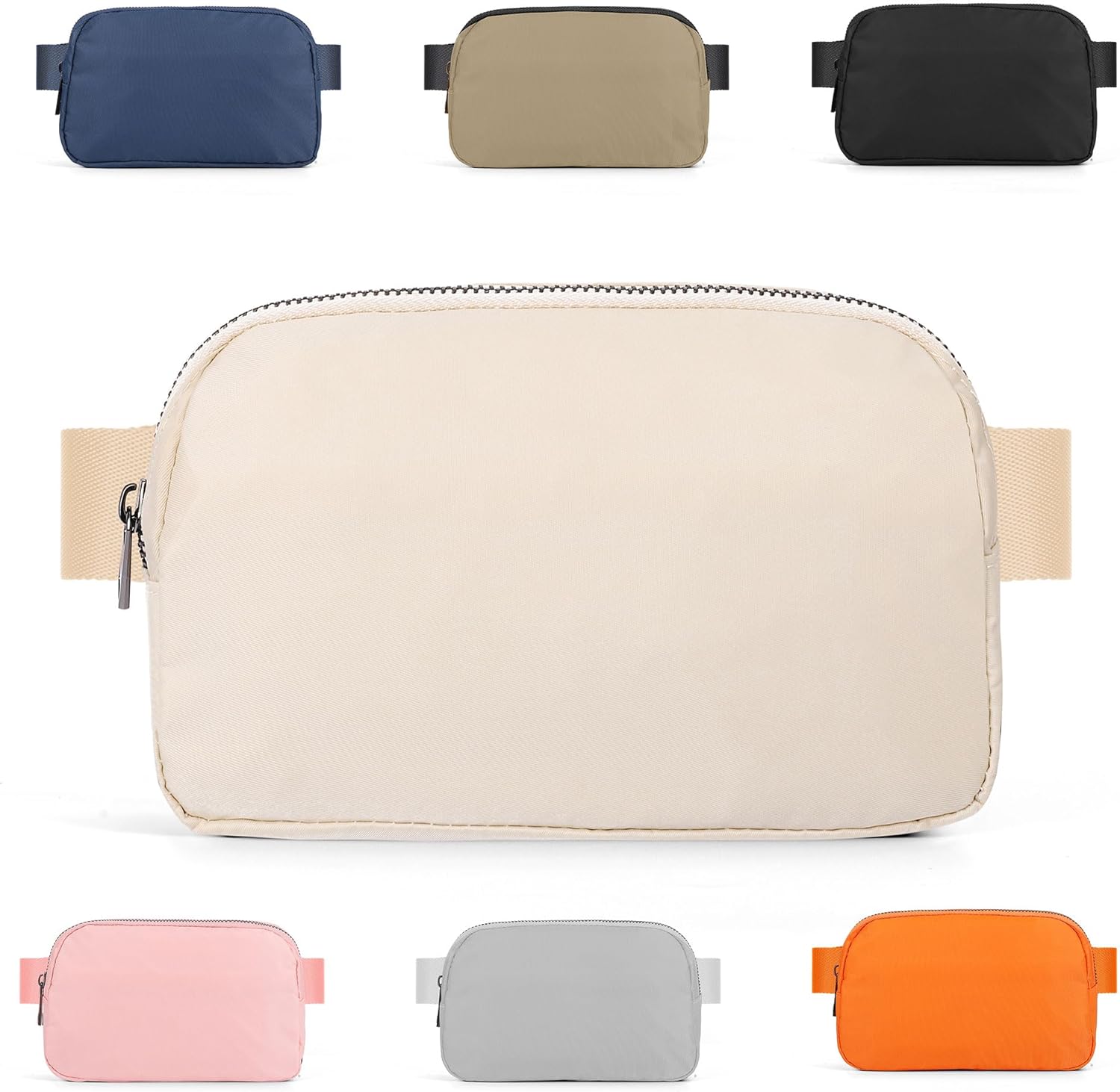 Amazon.com | ZPN Mini Fanny Pack Creamy Belt Bag for Women and Men ...