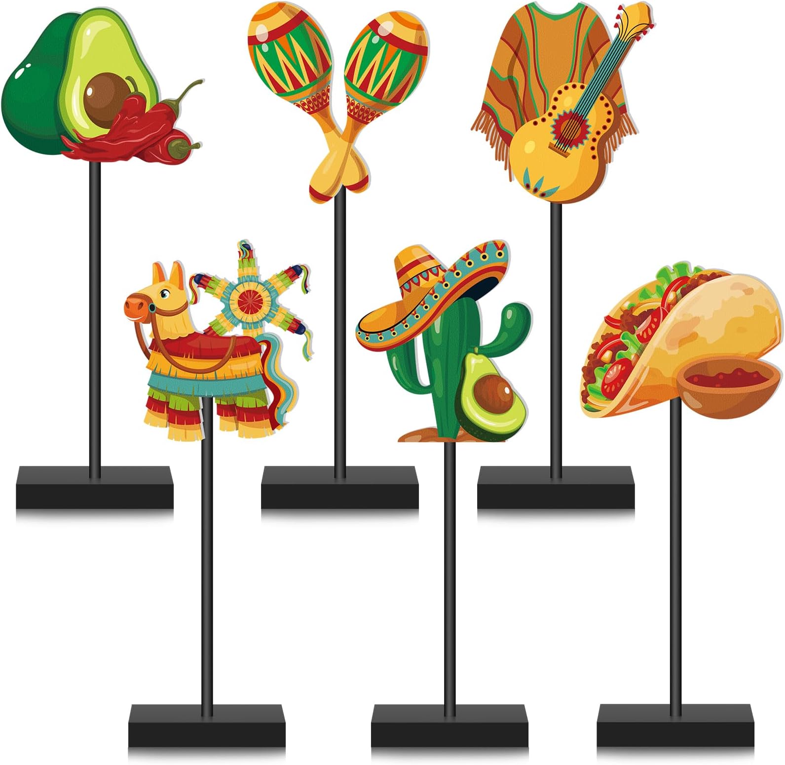Amazon.com: Juexica 6 Pcs Day of the Dead Table Decorations Happy Dia ...