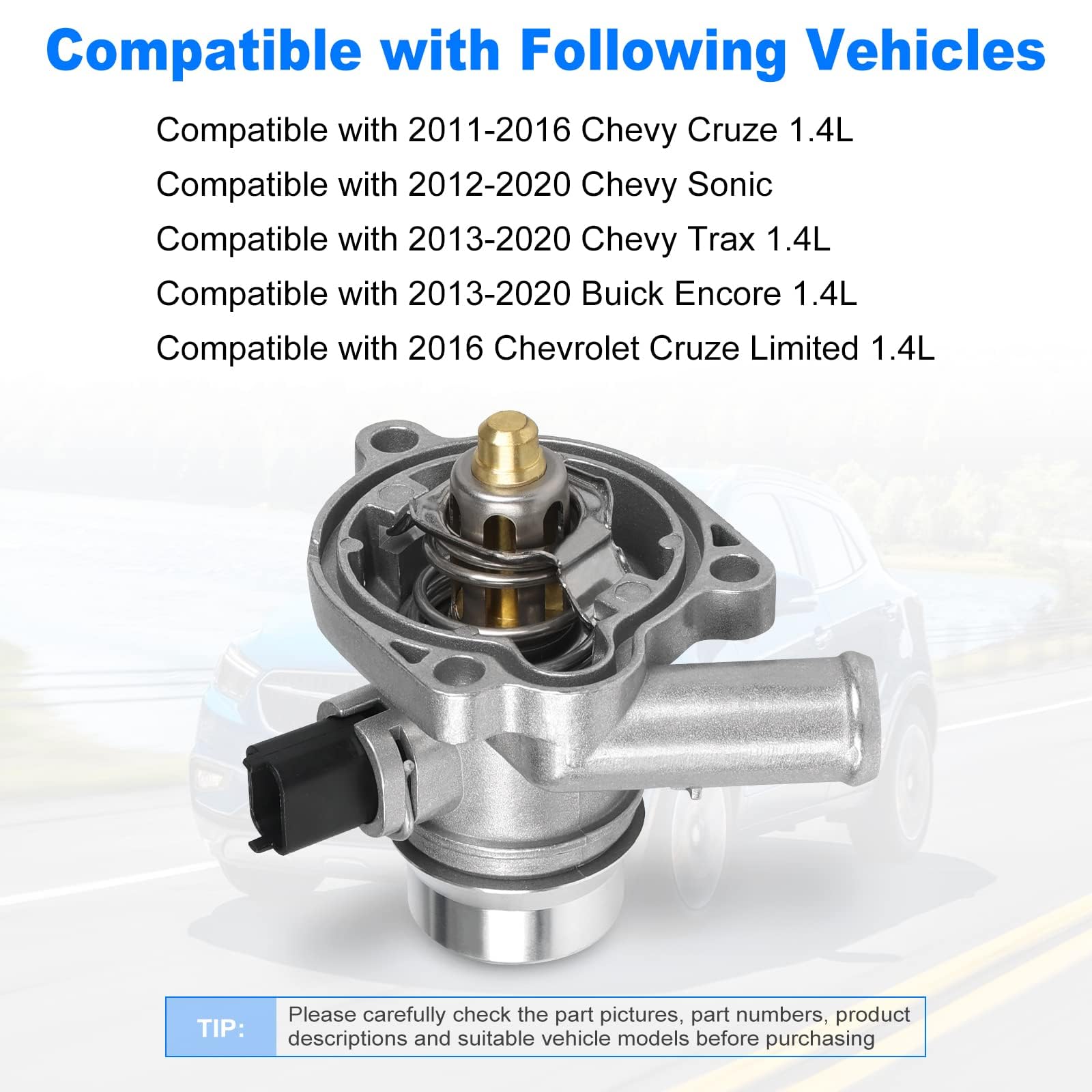 Chevy Cruze Aluminum Coolant Thermostat Housing For Sonic Buick Encore ...