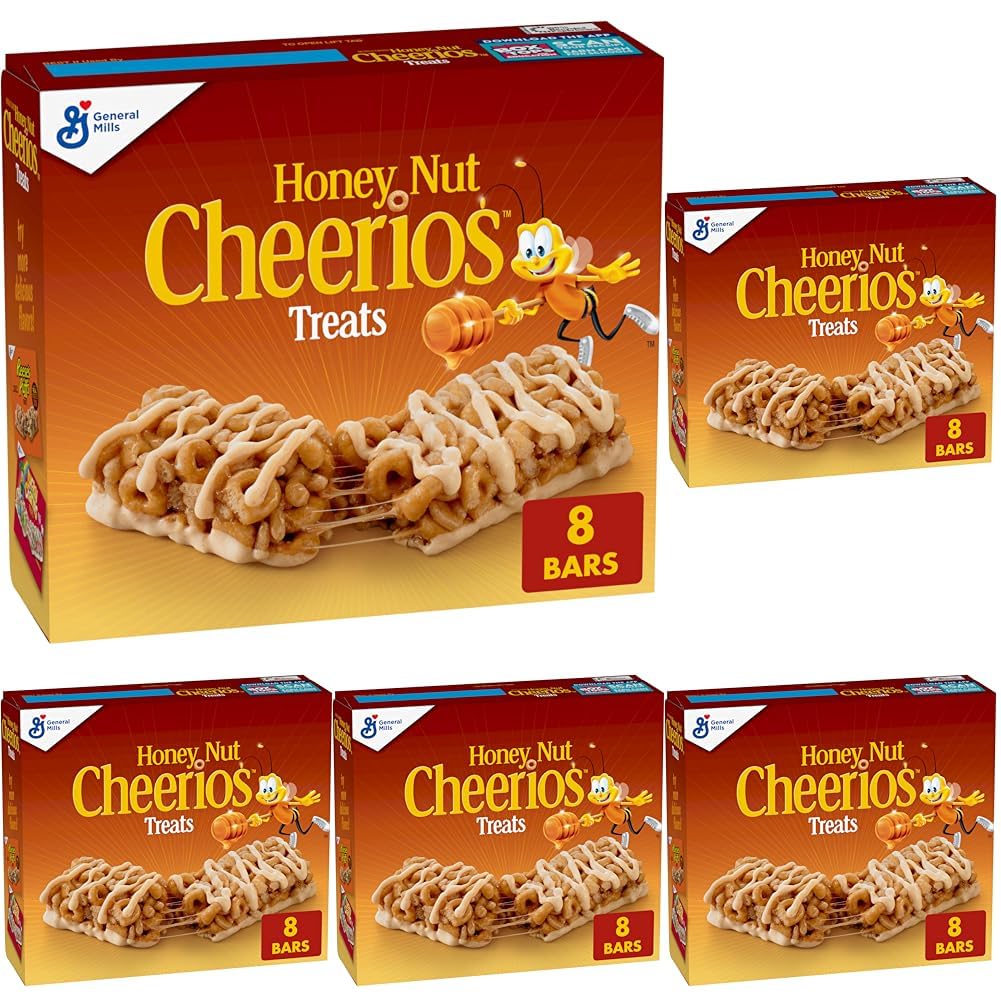 Amazon.com: Honey Nut Cheerios Breakfast Cereal Treat Bars, Snack Bars ...