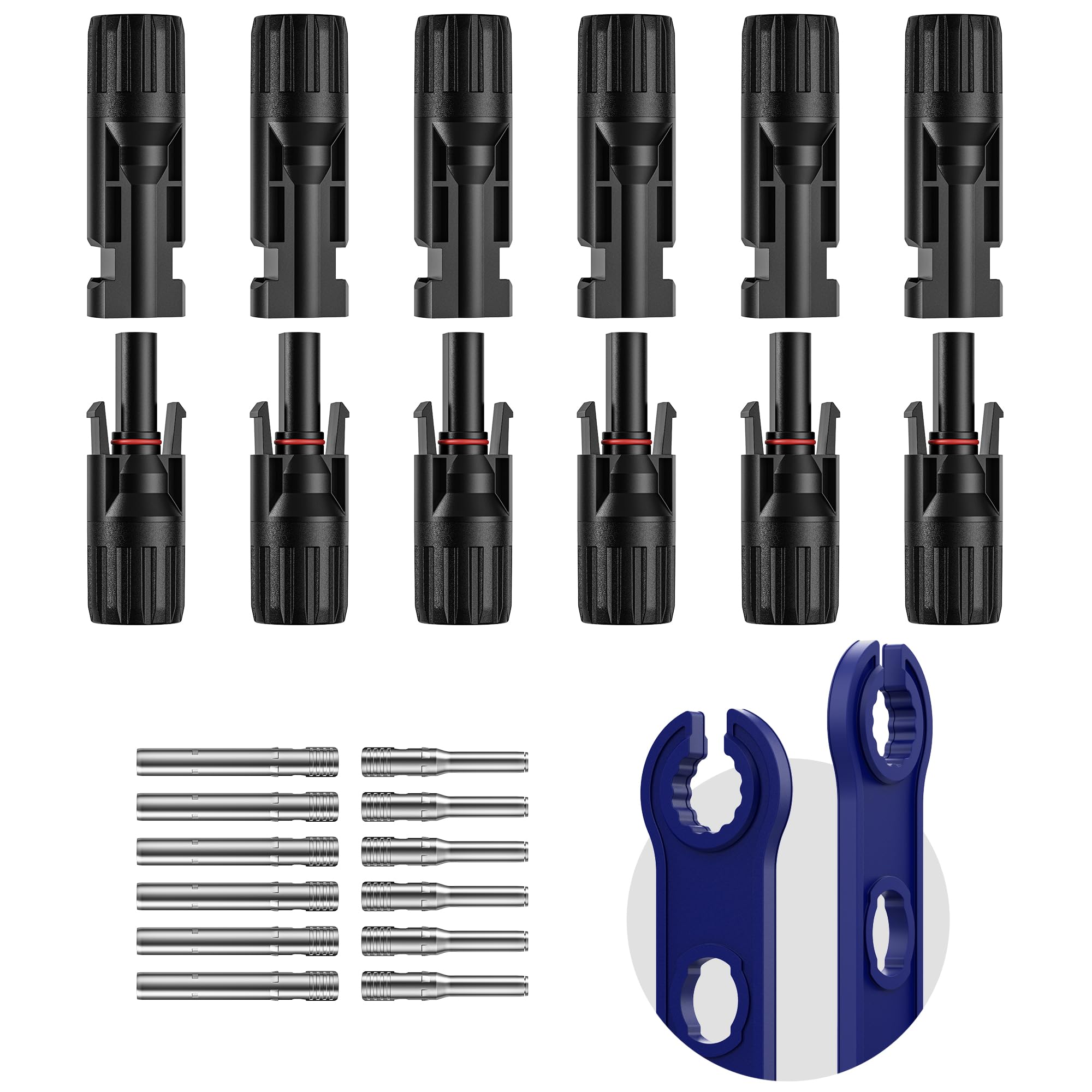 Amazon.com : 6 Pairs Solar Panel Connectors, IP67 Waterproof, 1000V 30A ...