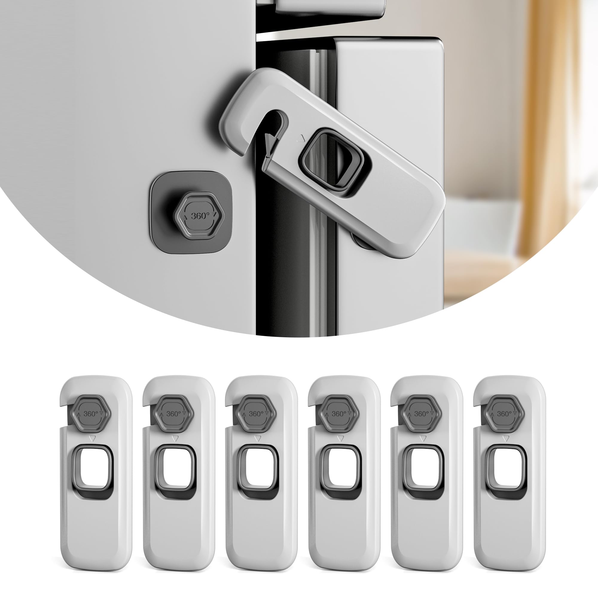 Amazon.com : 6 Pack Child Proof Refrigerator Locks, Fridge Locks for ...