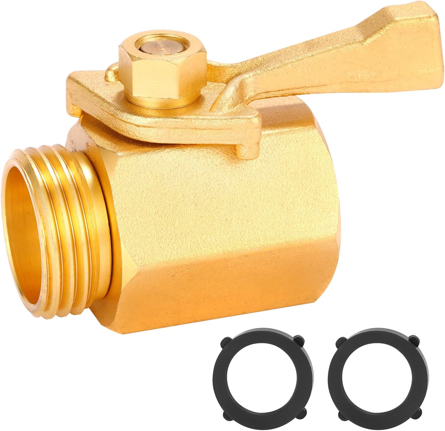 Amazon.com : HYDRO MASTER Heavy Duty 3/4" Brass Shut Off Valve with ...