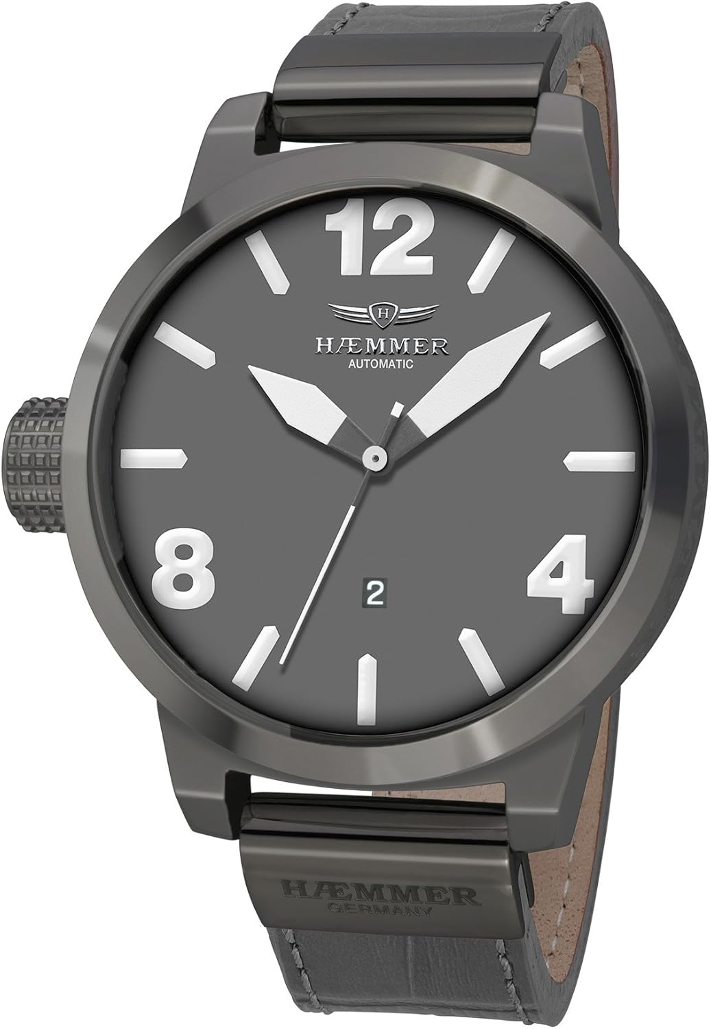 Amazon.com: Haemmer Men's H-15 Bigio Automatic Stainless Steel Luminous ...