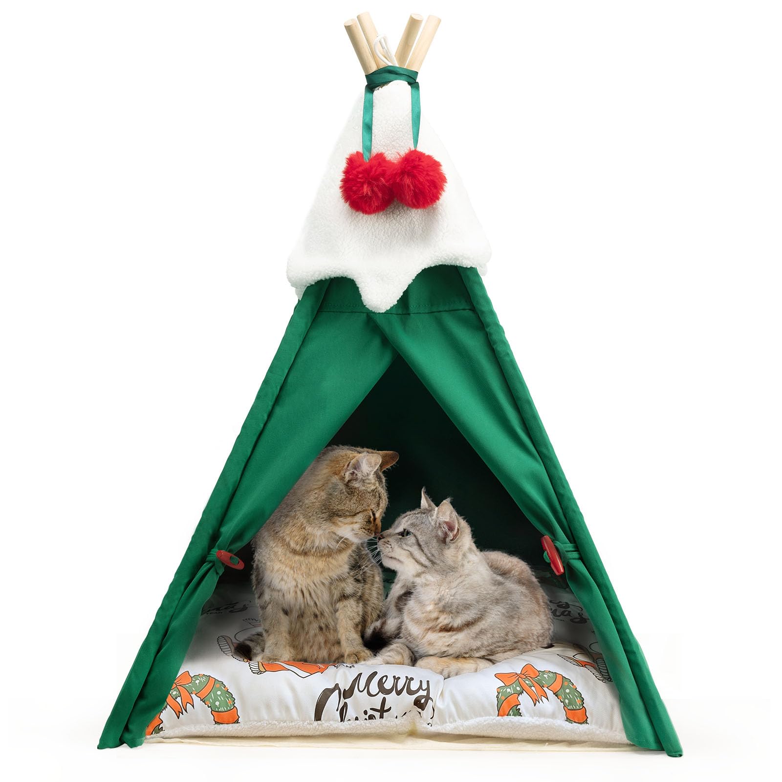 COPAW Pet Teepee, 24 Inch Portable Pet Tents for Small Dogs or Cats ...