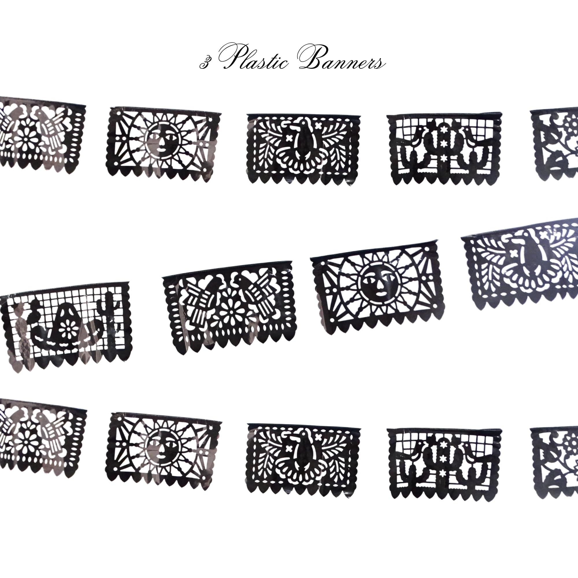 Papel Picado Clip Art Black And White Free Vector | Hand Drawn Papel