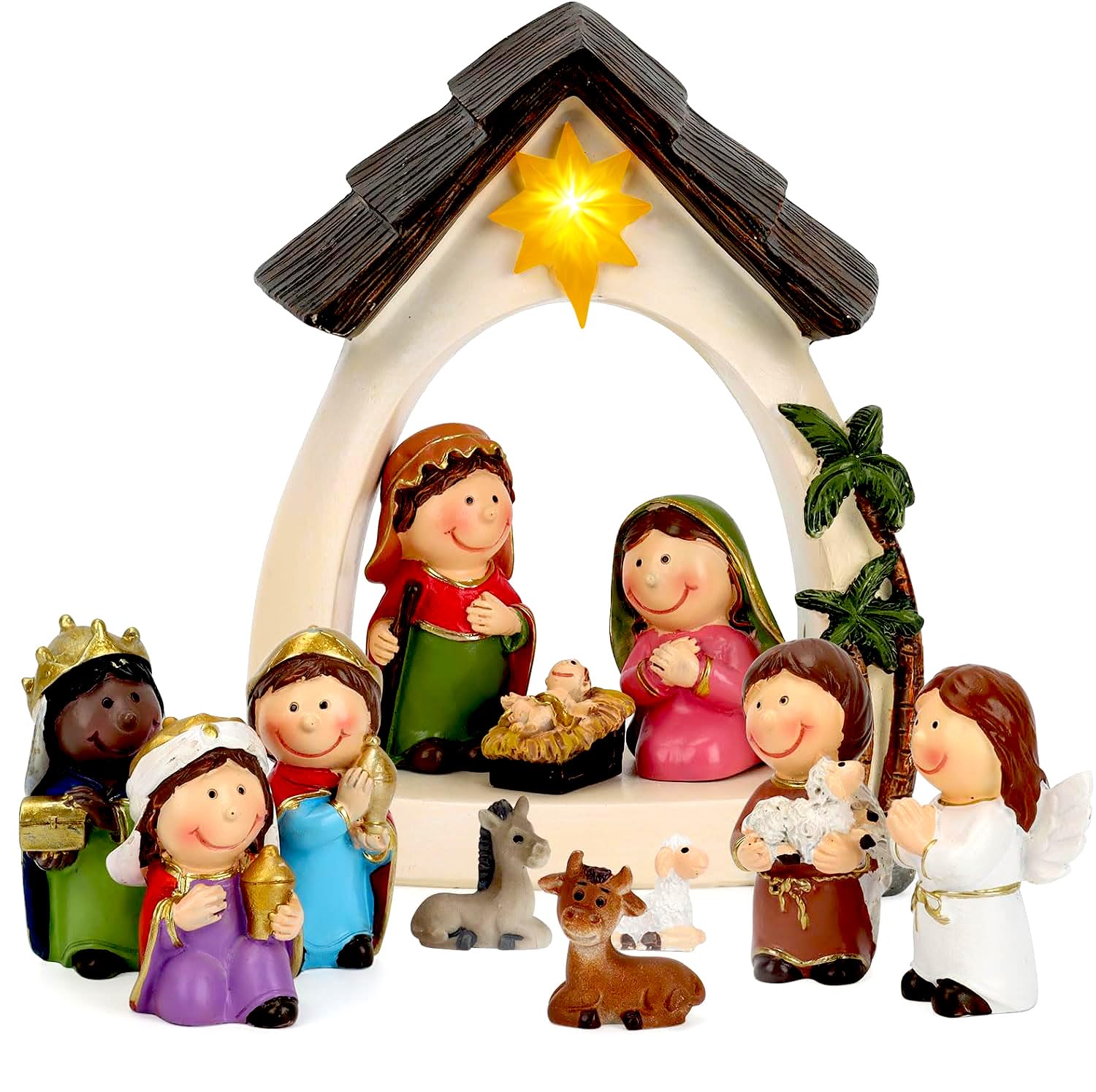 Snapklik.com : Qulable 12Pcs Nativity Set For Kids-Small Nativity Sets ...
