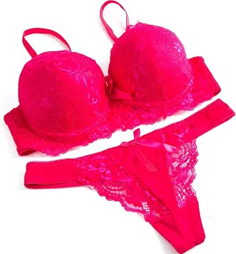 Amazon.com: Women's Sexy Lace Bra Set Push Up Bra Bow : Clothing, Shoes ...
