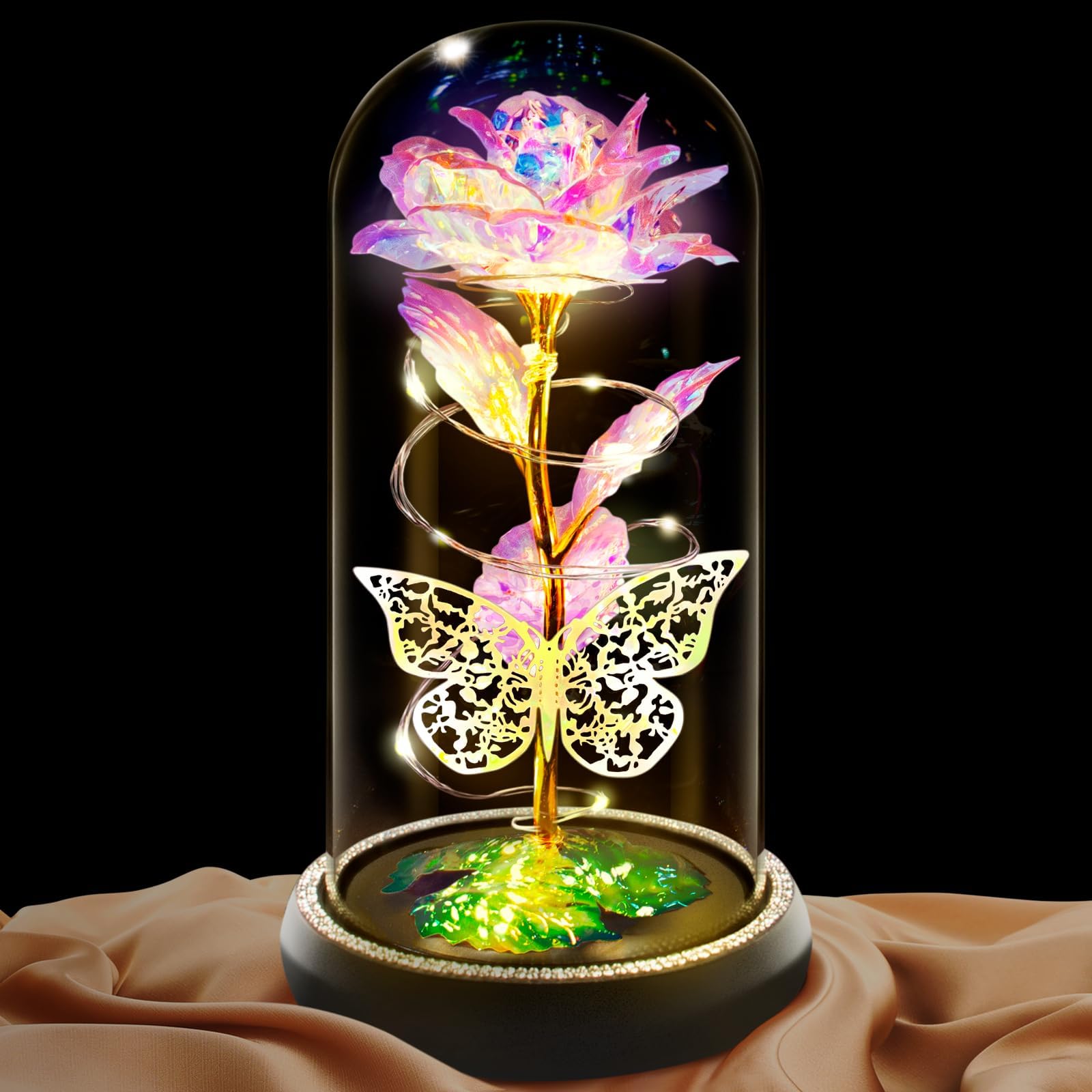 Amazon.com: DAISRED Women Crochet Rose Gifts for Wife Girlfriend Mom ...