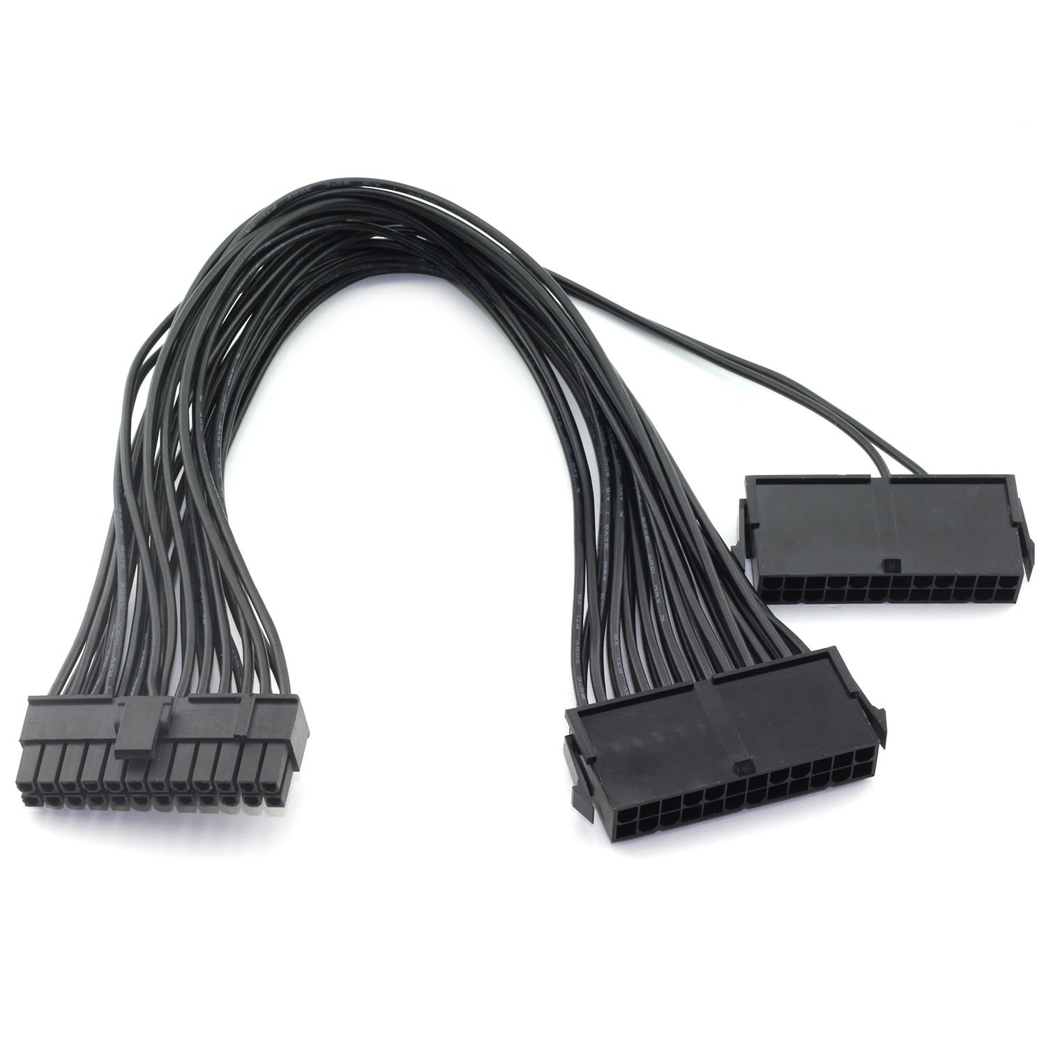 ZRM&E 24 Pin Multiple Power Supply Splitter 20+4 Pin Dual PSU Cable ...