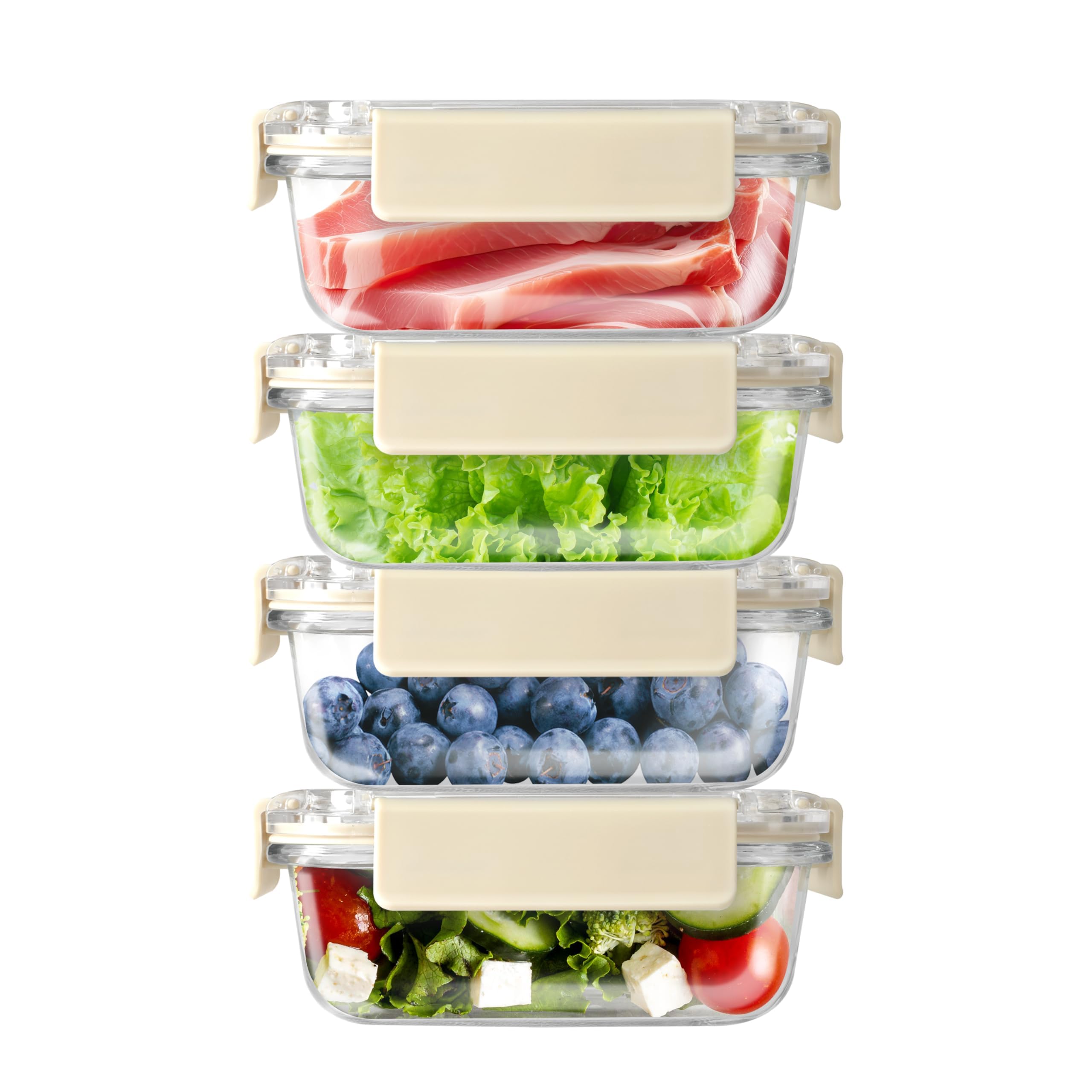 Amazon.com: Heal Smart All Temp Food Storage Container, Glass Meal Prep ...