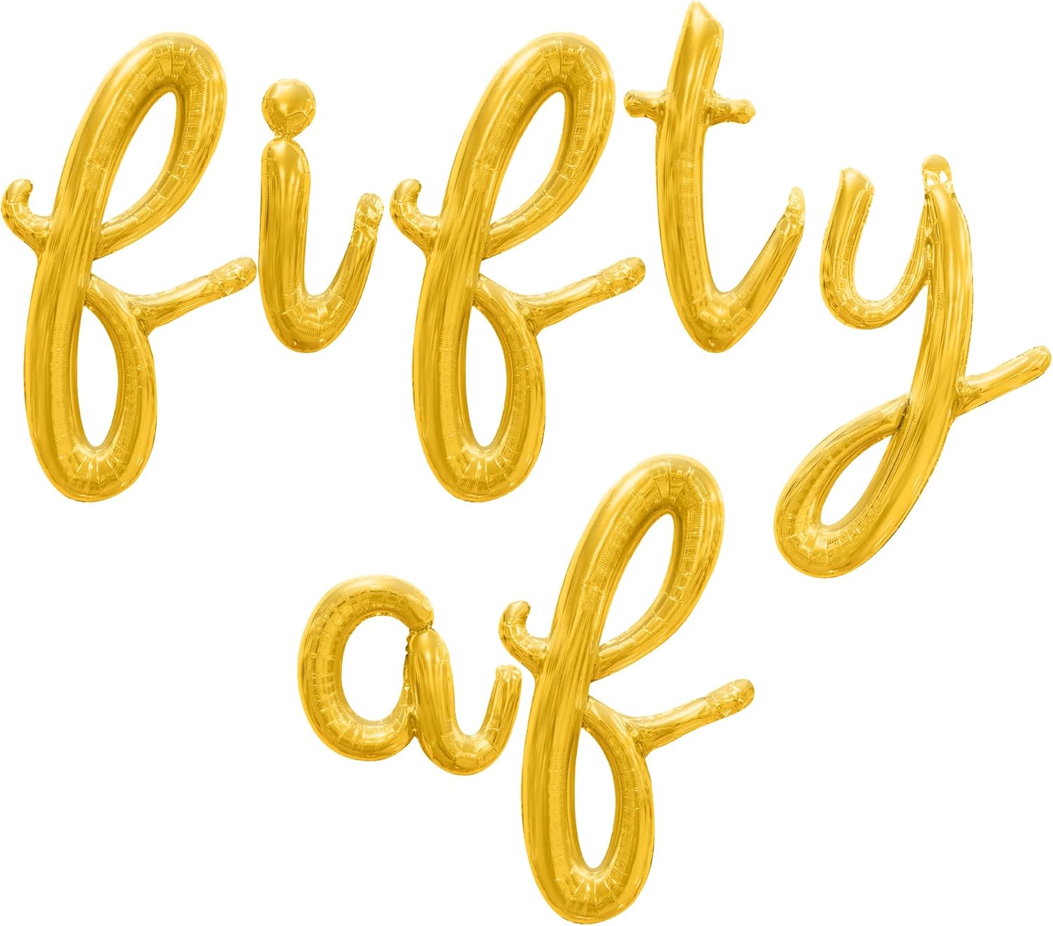 Amazon.com: Cursive Script Letter Balloons - FIFTY AF 16" Inch Alphabet ...