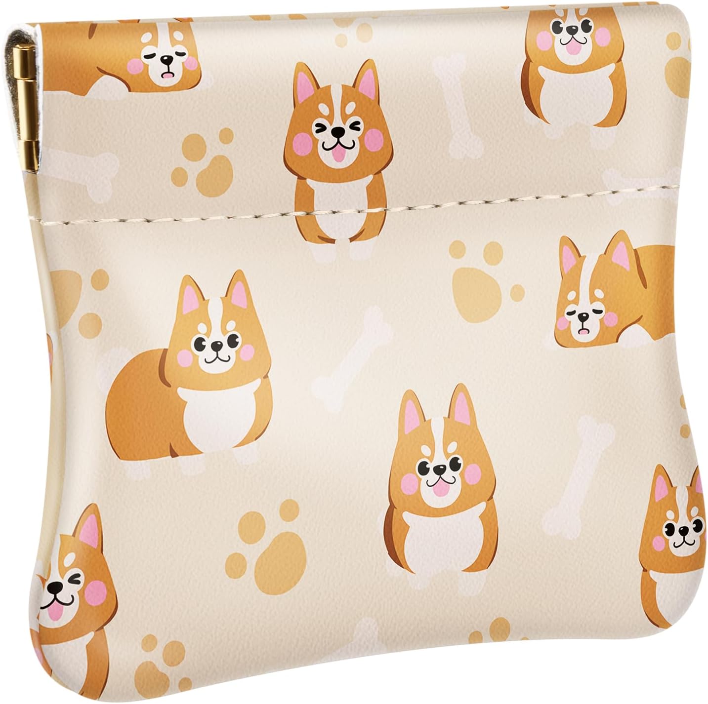 Travelambo Leather Squeeze Coin Purse Pouch Change Holder For Men ...