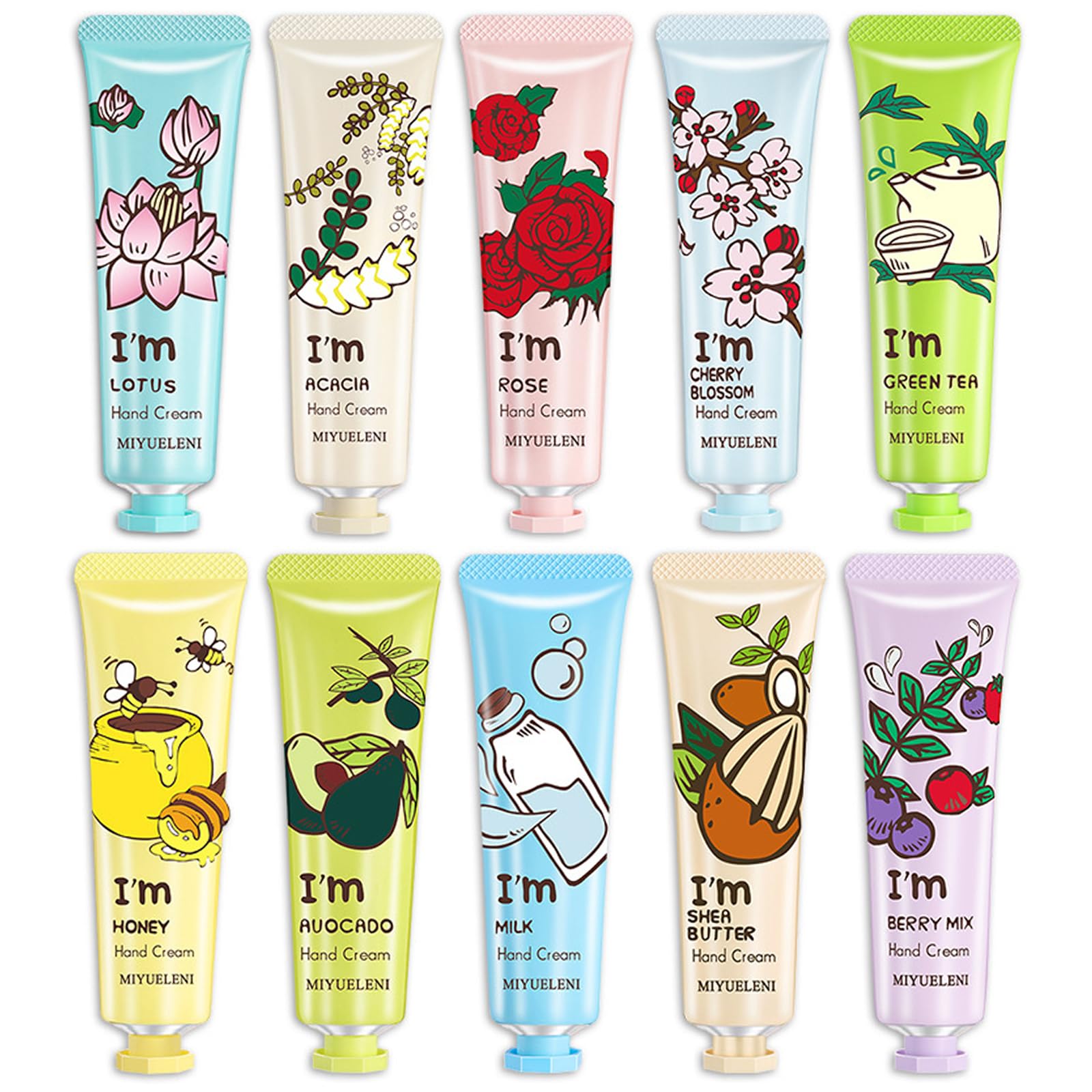 Amazon.com : 10 Pack Hand Cream Gifts Set for Women, Natural Plant ...