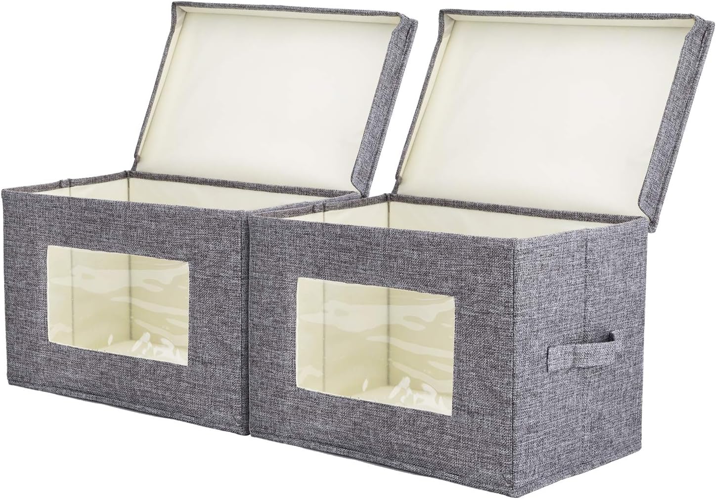Corodo 2 Pack Storage Boxes with Lids, Collapsible Storage Box with ...