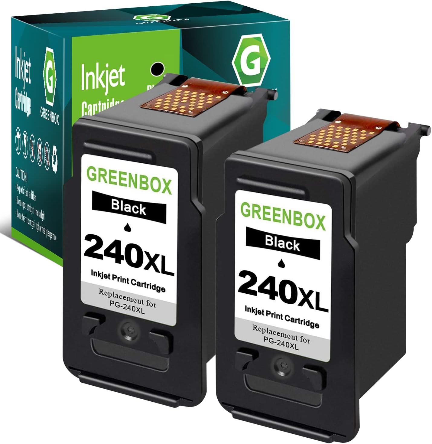 Amazon.com: GREENBOX Remanufactured High Yield PG-240 XL Black Ink ...