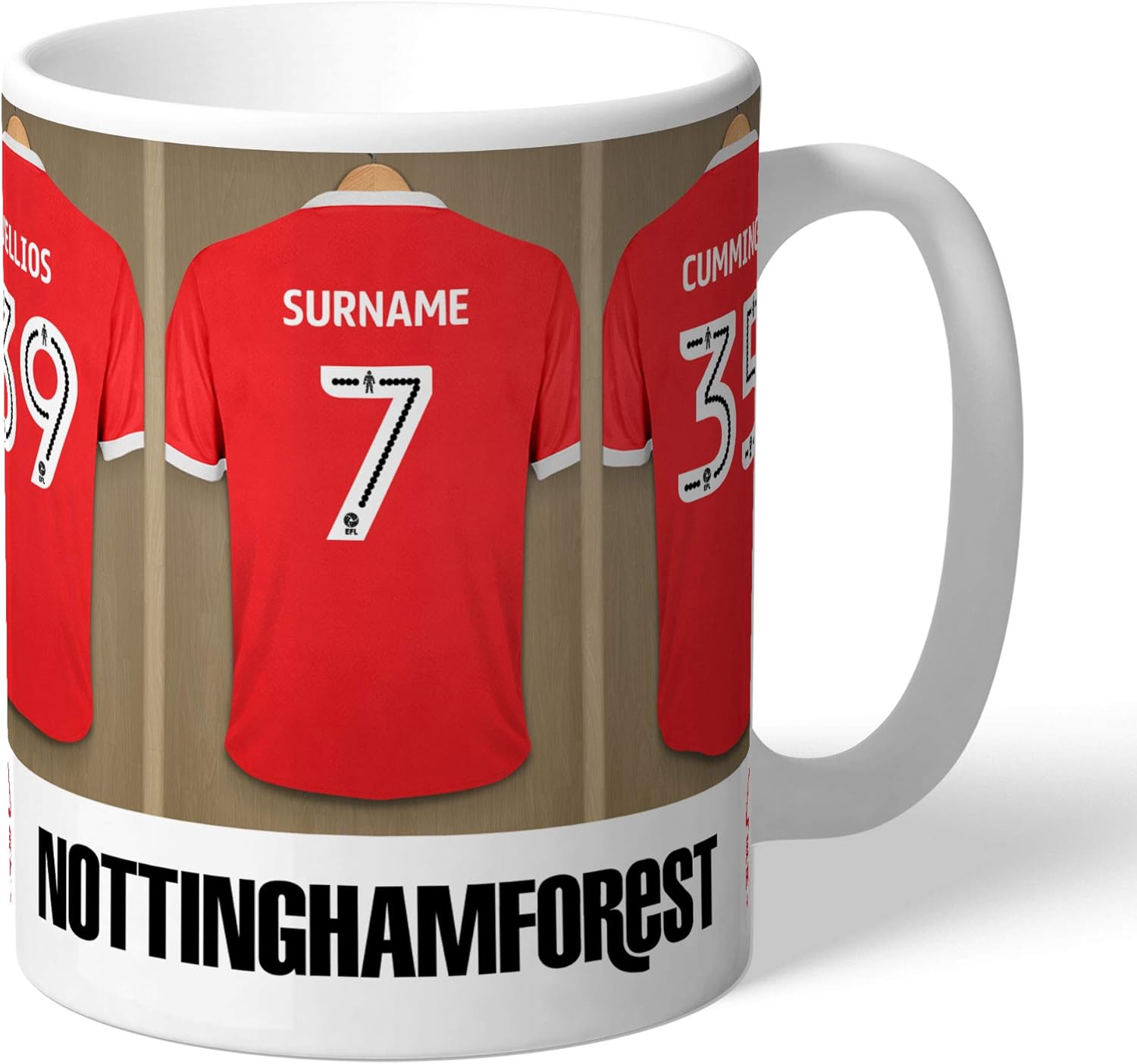 The Gift Experience Personalised Nottingham Forest Dressing Room Mug ...