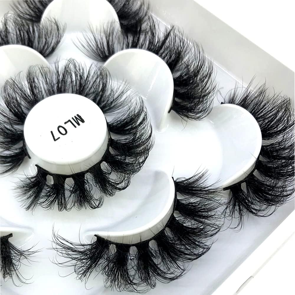 Amazon.com: HBZGTLAD 20 pairs 3D Mink Lashes Natural False Eyelashes ...