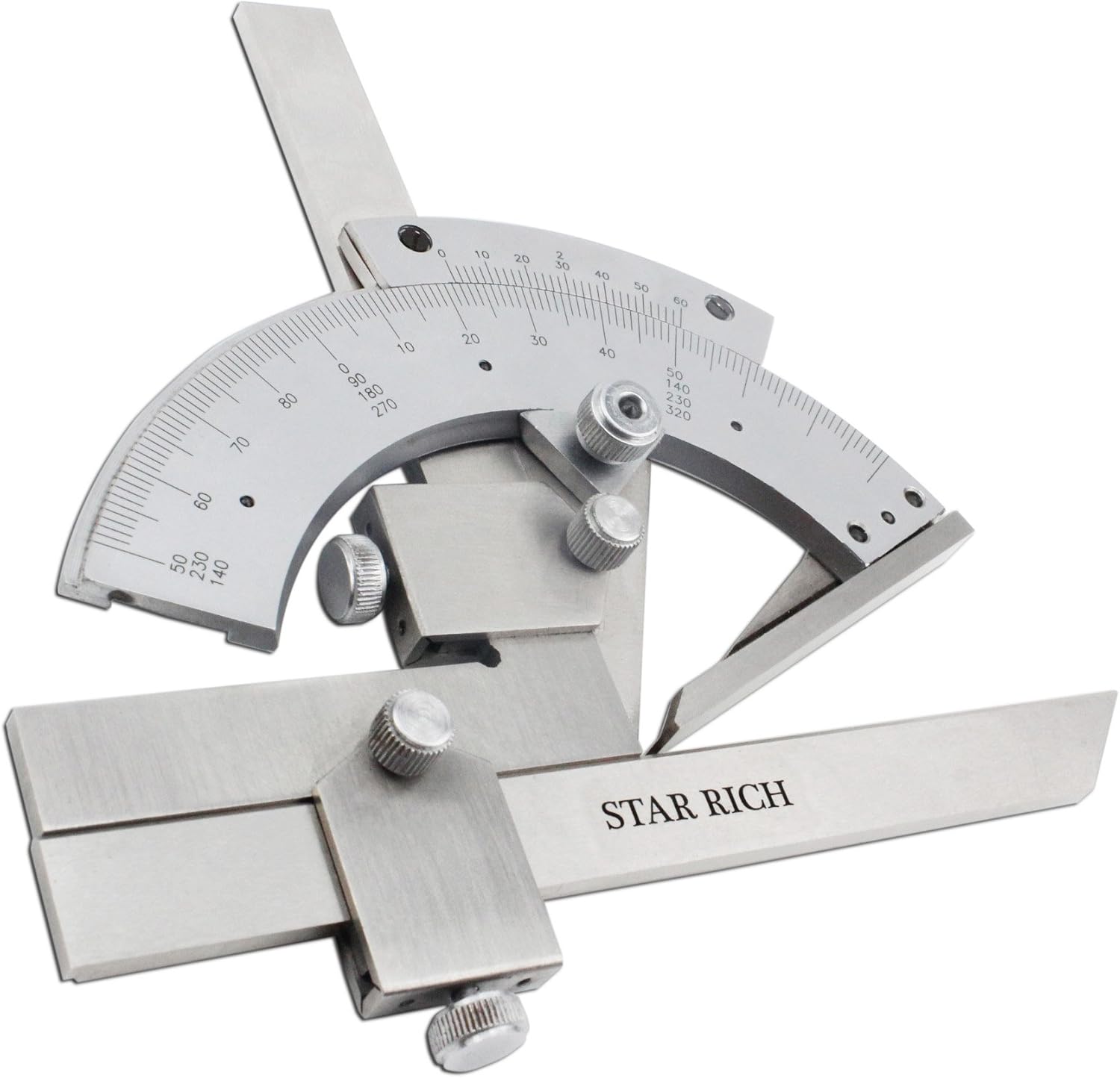 Universal Bevel Protractor by STARRICH 0-320 Degree Angle Measurment ...