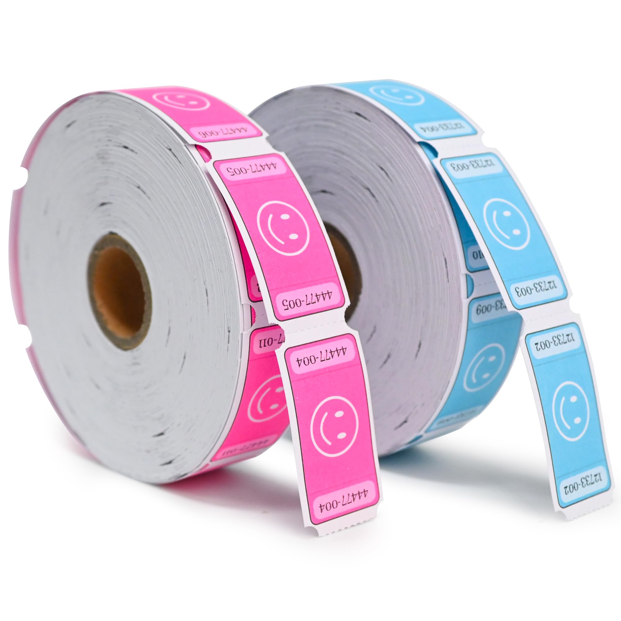 L LIKED Smile Single Raffle Tickets, Blue+Pink, 2 Rolls of 1000 ...