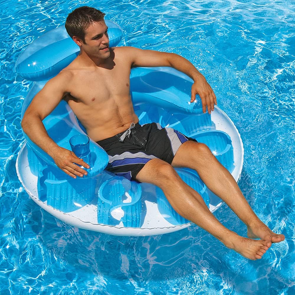 Amazon.com: Poolmaster Water Pop Circular Swimming Pool Float Lounge ...