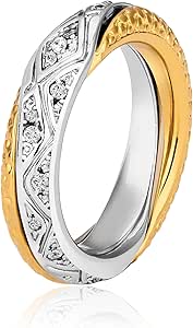 Amazon.com: lijiayione Stackable Rings for Women Infinity Interlocking ...