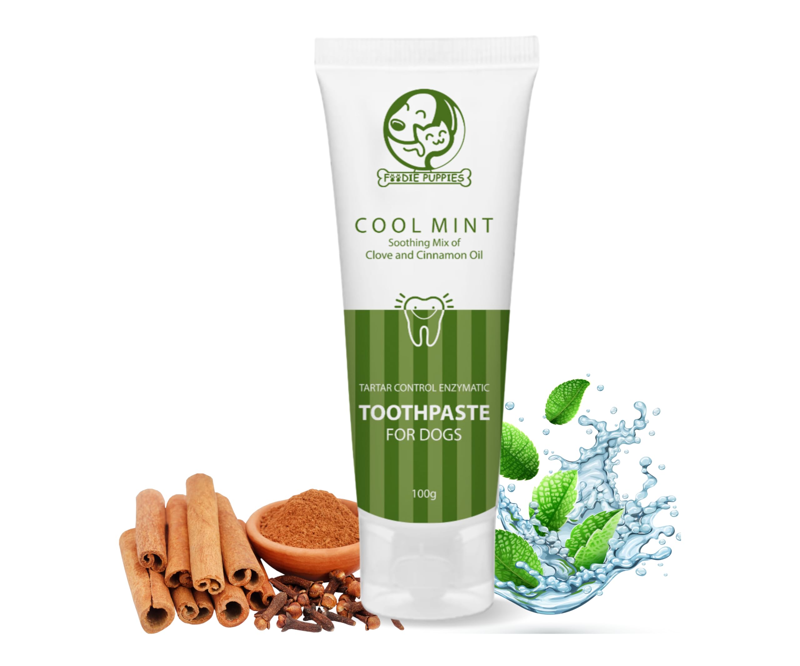 Foodie Puppies Dental Care Cool Mint Toothpaste for Dogs - 100g with ...