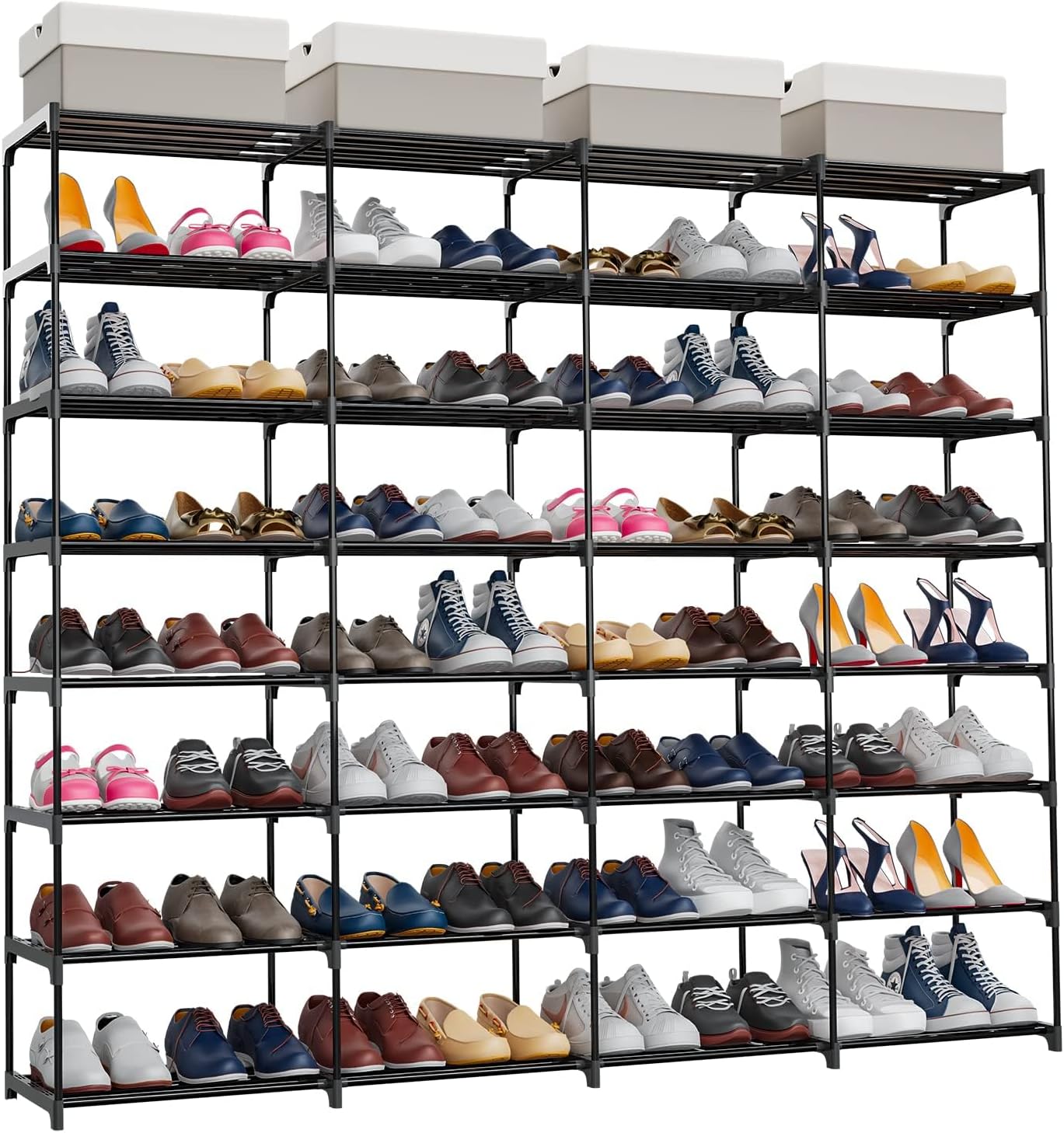 Amazon.com: KOUSI 60-Pairs Shoe Organizer Shoe Rack Shoe Tower Storage ...
