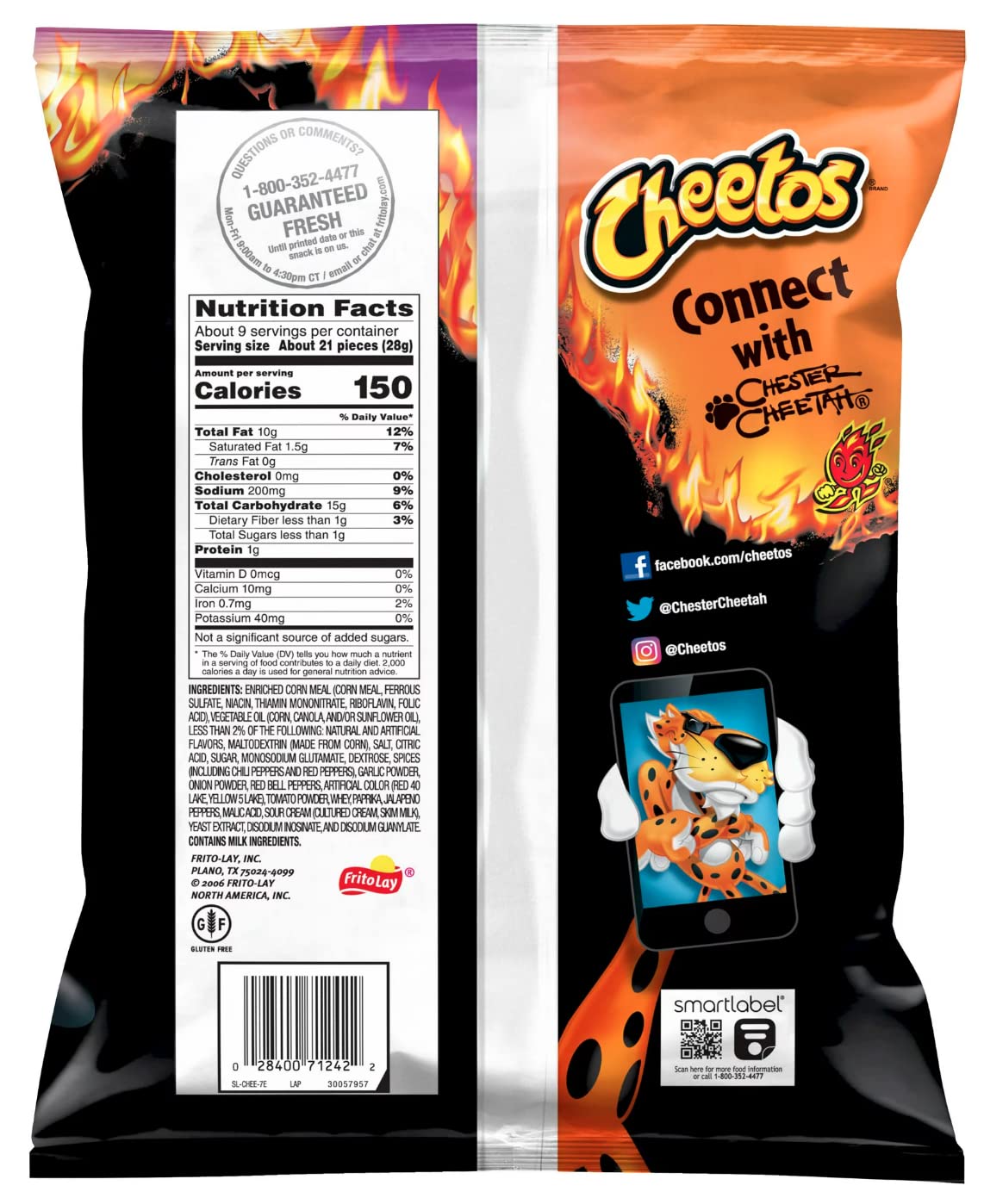 Cheetos Crunchy Cheese Flavored Snacks XXTRA Flamin' Hot, 44% OFF