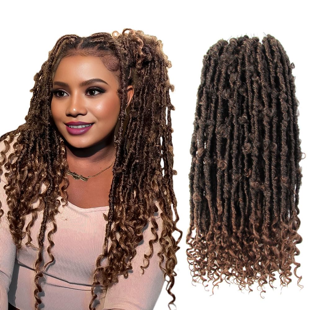 Amazon.com : CISINPO Butterfly Locs with Curly End 18 Inch, 6 Packs ...