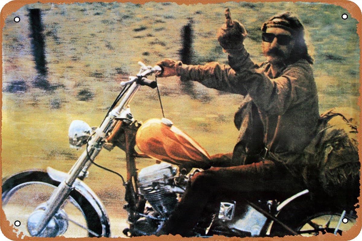 Amazon.com: Dennis Hopper Easy Rider Movie Poster Retro Tin Sign ...