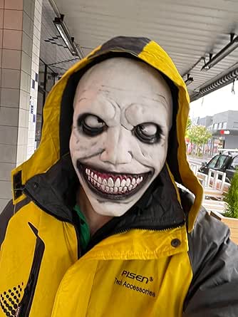 Scary Halloween Mask Smiling Demons Horror Mask Scariest Creepy White ...