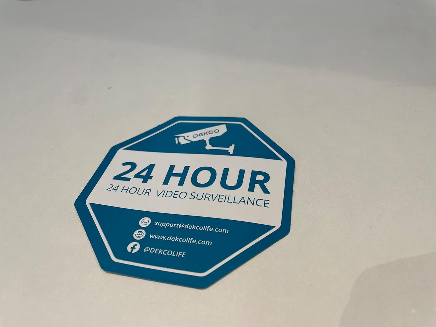 Placa de vigilância por vídeo, adesivo de aviso para câmeras de ...