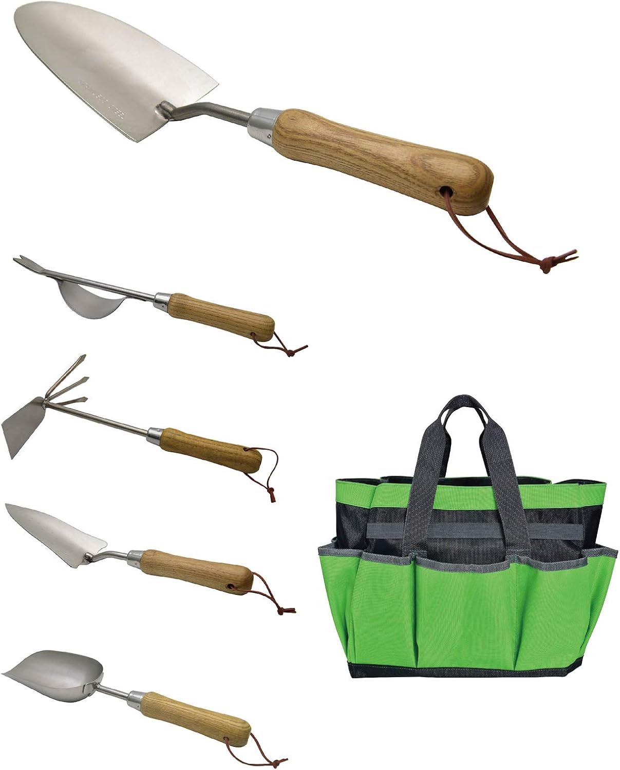 Amazon.com : JARDTEC Stainless Steel Garden Tool Set - 6 Pieces Heavy ...