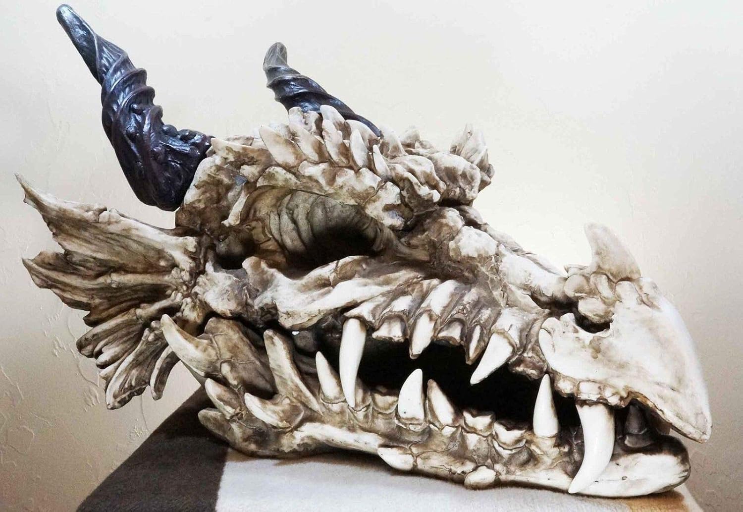 Amazon.com: Figurine Dragon Head Skull Skeleton Extra Large Statue ...