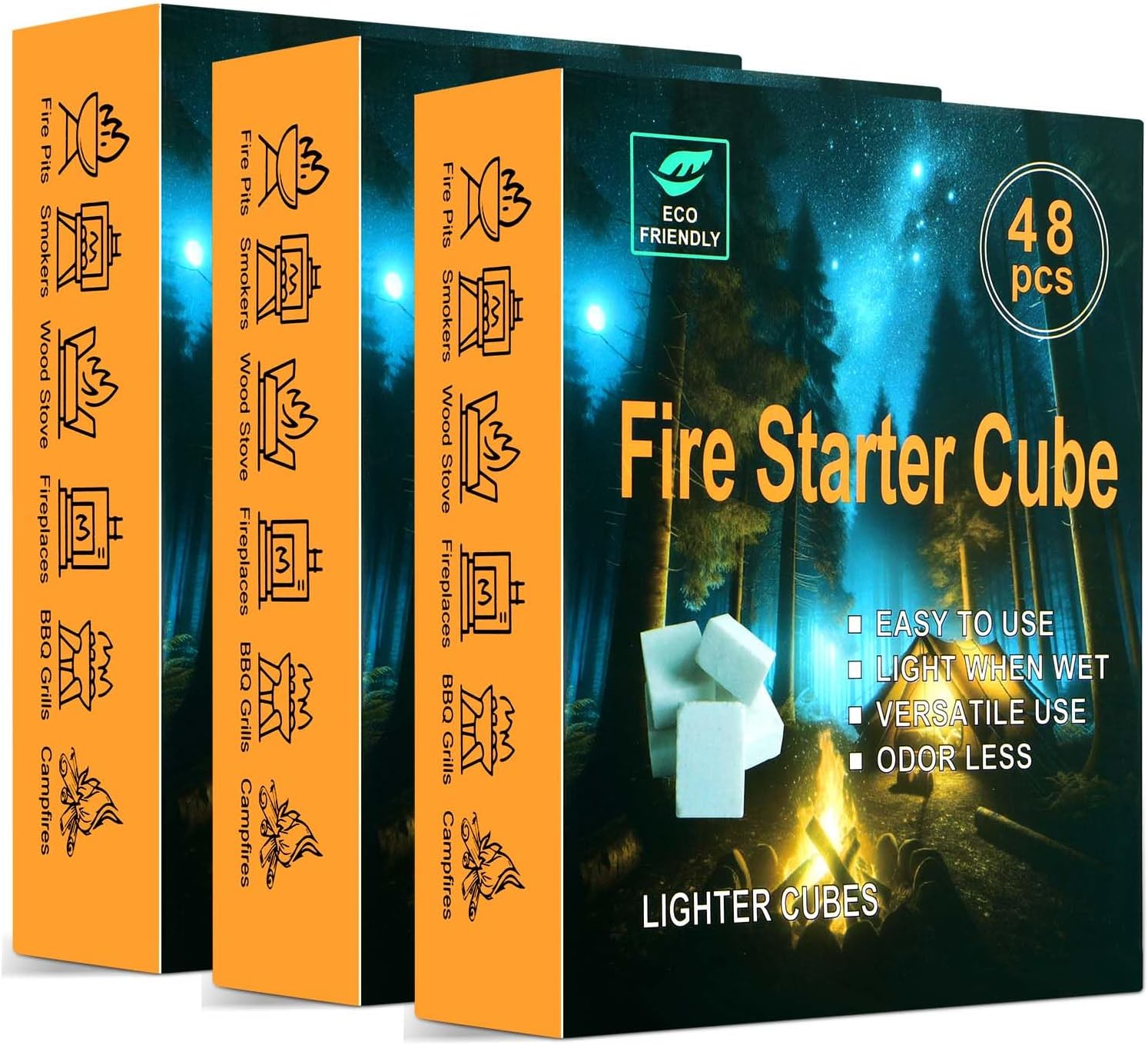Amazon.com : Nkiy Quen 32 Pcs Waterproof Fire Solid Starter-1300F ...