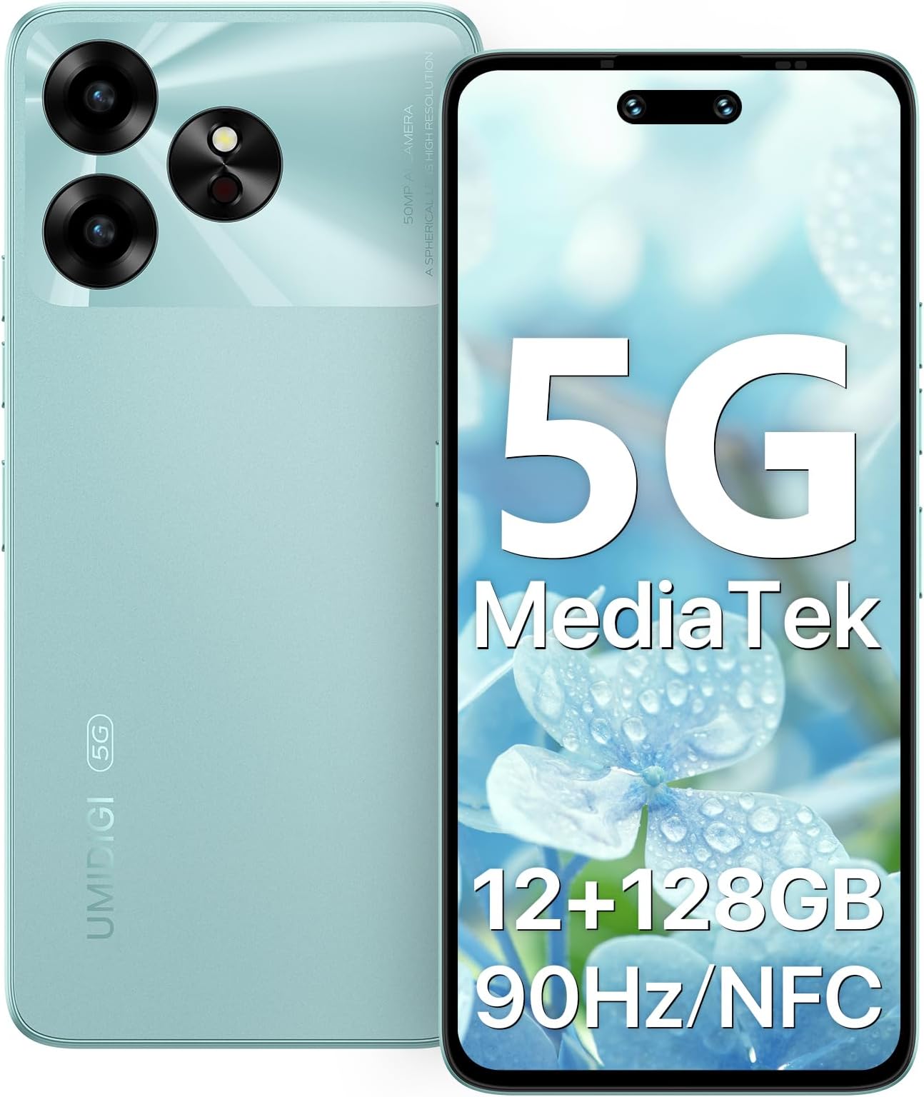 Amazon.com: UMIDIGI 5G Unlocked Cell Phone,Dimensity 6100+ Processor,(12+128GB) Android 13 NFC ...