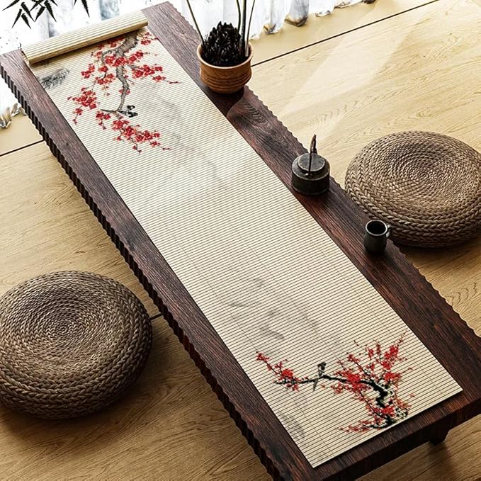Amazon.com: Asian Style Bamboo Table Runner, 12"x48" Ancient Chinese ...