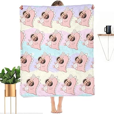 Amazon.com: RUVNSR Pink Heart Blanket Love Theme Print Fleece Flannel ...