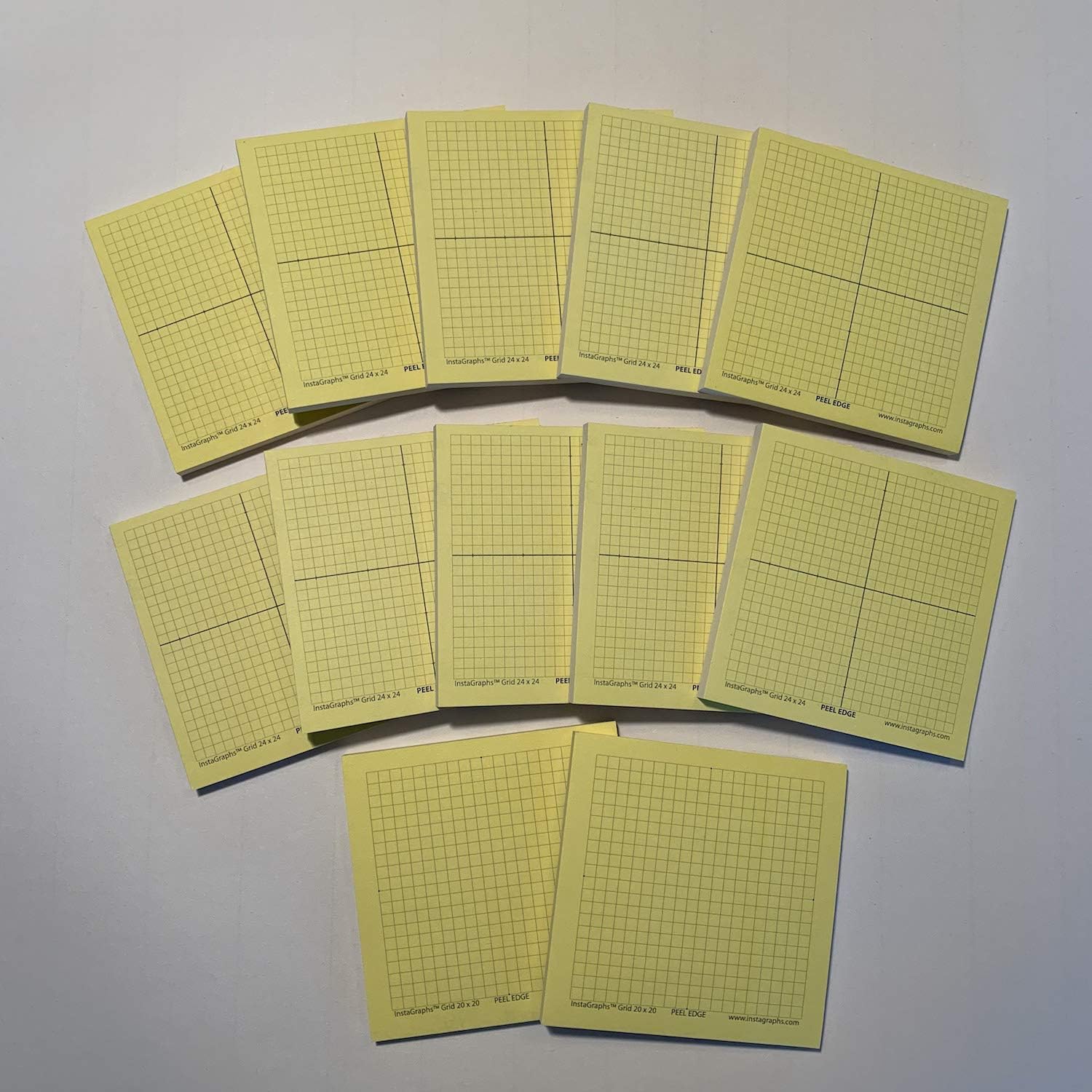 Amazon.com : Xaatren 600 Sheets 12 Pads Graph Sticky Notes Transparent ...