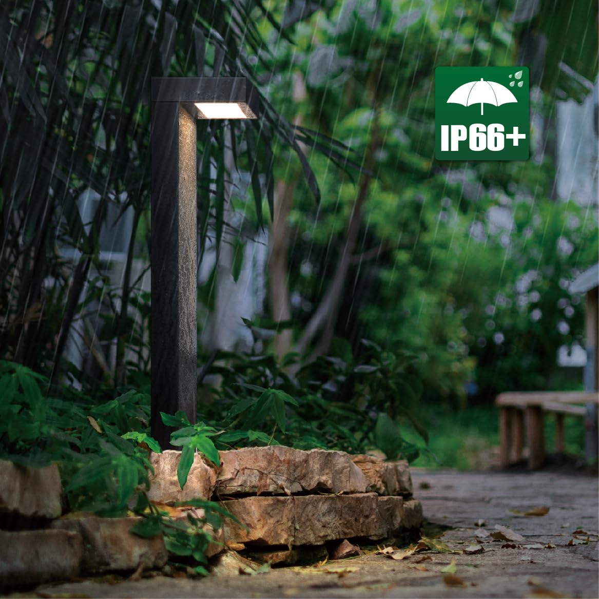 Snapklik.com : 4 Pack LED Landscape Path Lights, 3W 9-15V AC/DC Wired ...