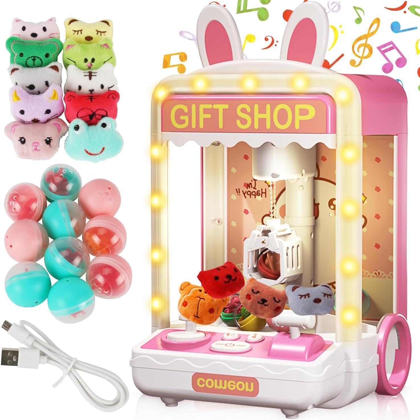 Skirfy Claw Machine for Kids, Mini Vending Machine Girl Toys Age 6-8 ...